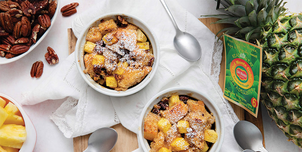 Del Monte Europe | Recipes | Pineapple pecan bread pudding